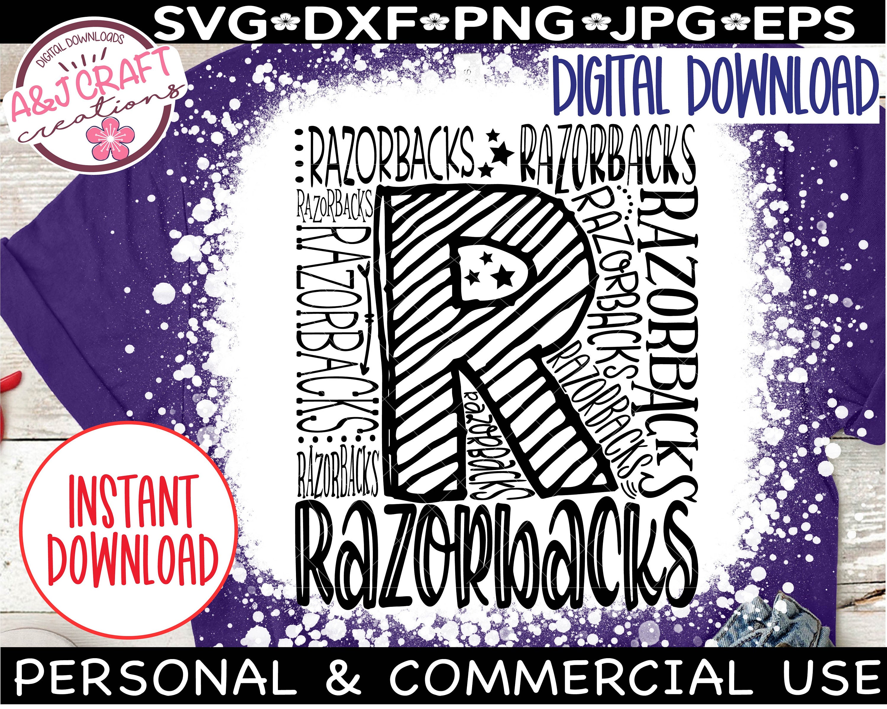 RAZORBACKS SVG Razorback Typography Svg Razorback - Etsy