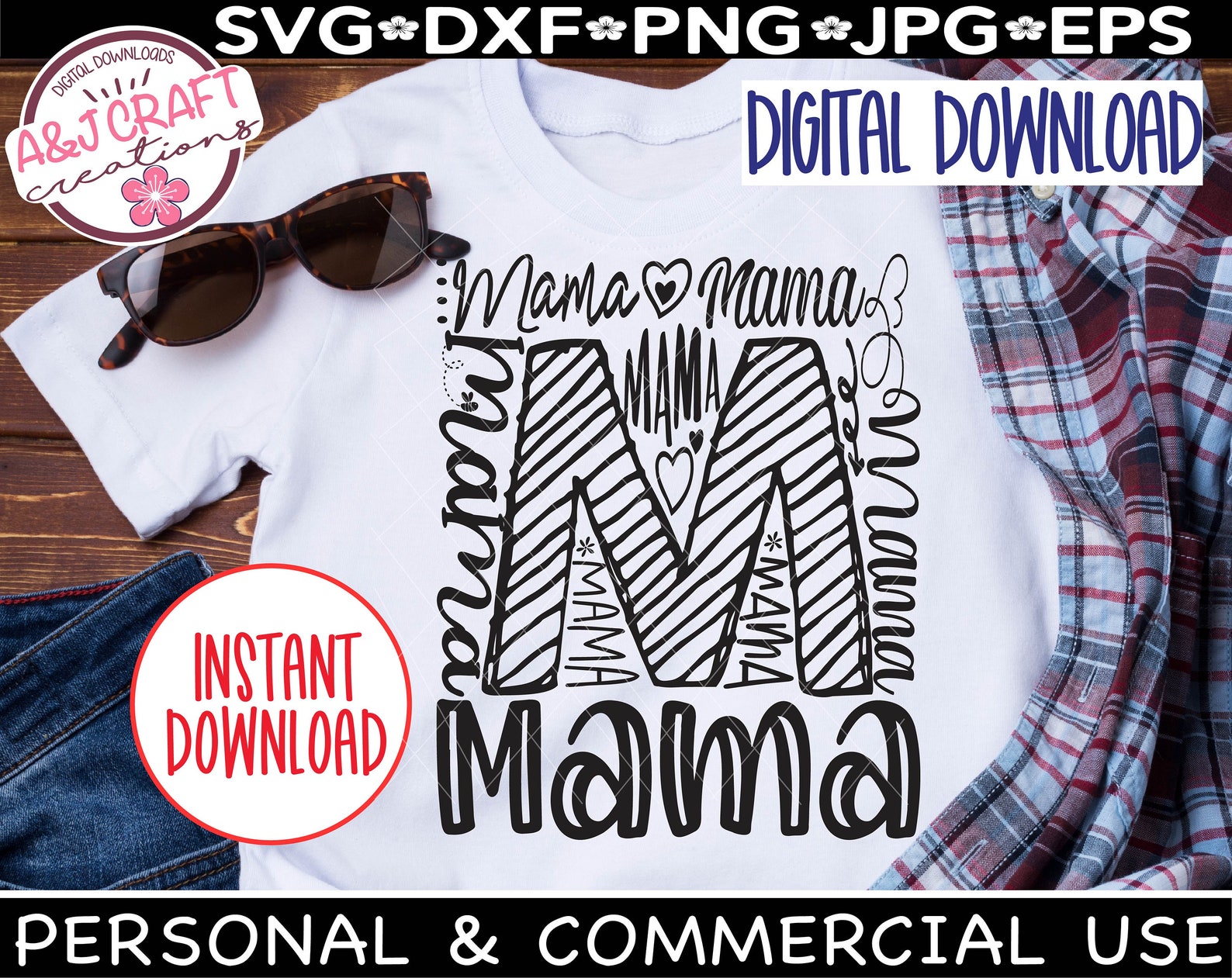 Mama SVG, Word Art Svg, Typography Svg, Mimi Svg, Blessed Mimi Svg ...