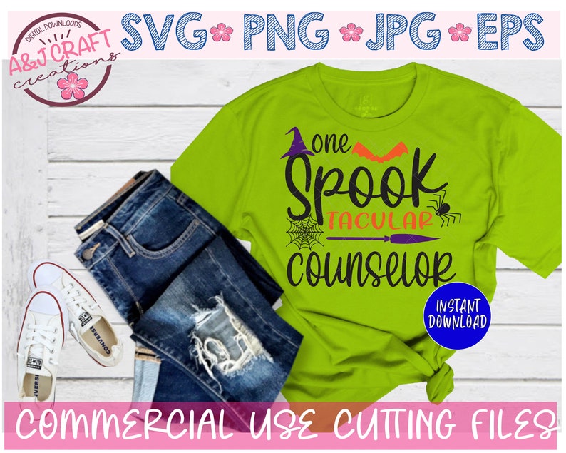 One Spooktacular Counselor SVG File PNG Spooky Svg | Etsy
