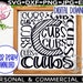 Cubs Typography SVG, Cubs Svg, Cubs Baseball Svg, Cubs Basketball Svg ...