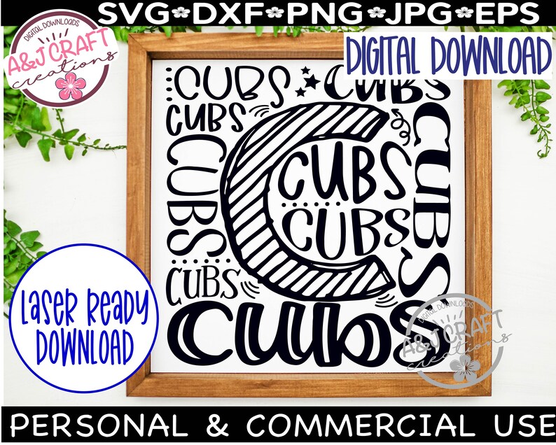 Cubs Typography SVG Cubs Svg Cubs Baseball Svg Cubs - Etsy