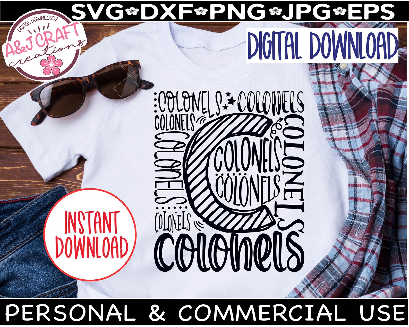 Colonels SVG, Colonels Football Svg, Colonels Png, Typography Svg ...