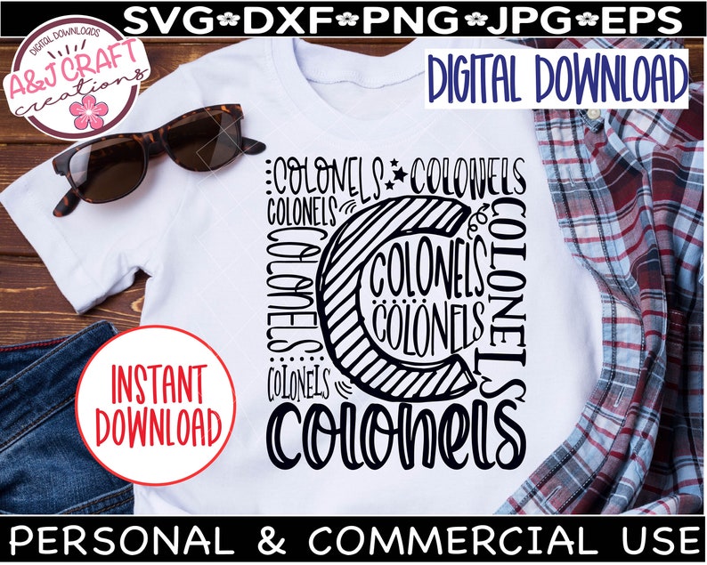 Colonels SVG, Colonels Football Svg, Colonels Png, Typography Svg ...