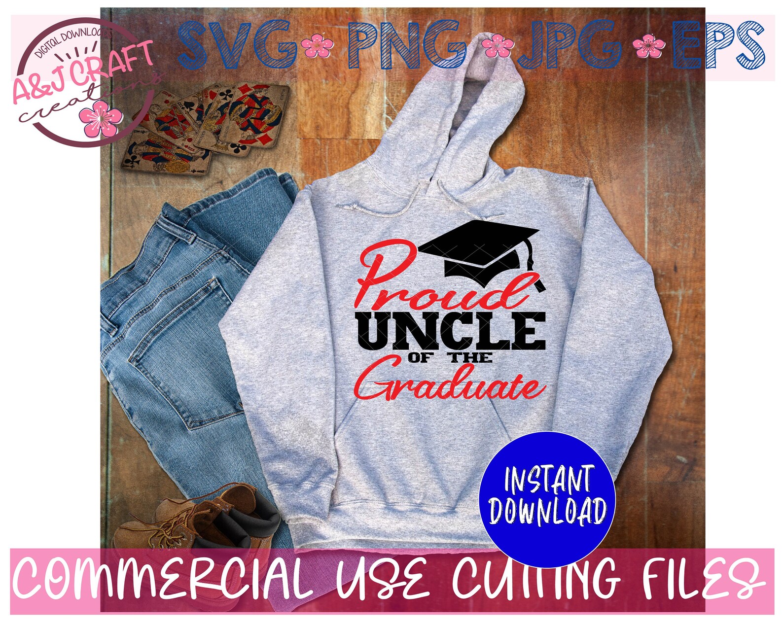 Proud Uncle of the Graduate SVG Graduate Svg Family Graduate | Etsy