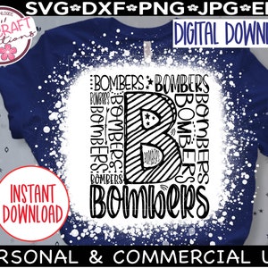 BOMBERS SVG, Bombers Baseball Svg, Bombers Basketball Svg, Bombers ...