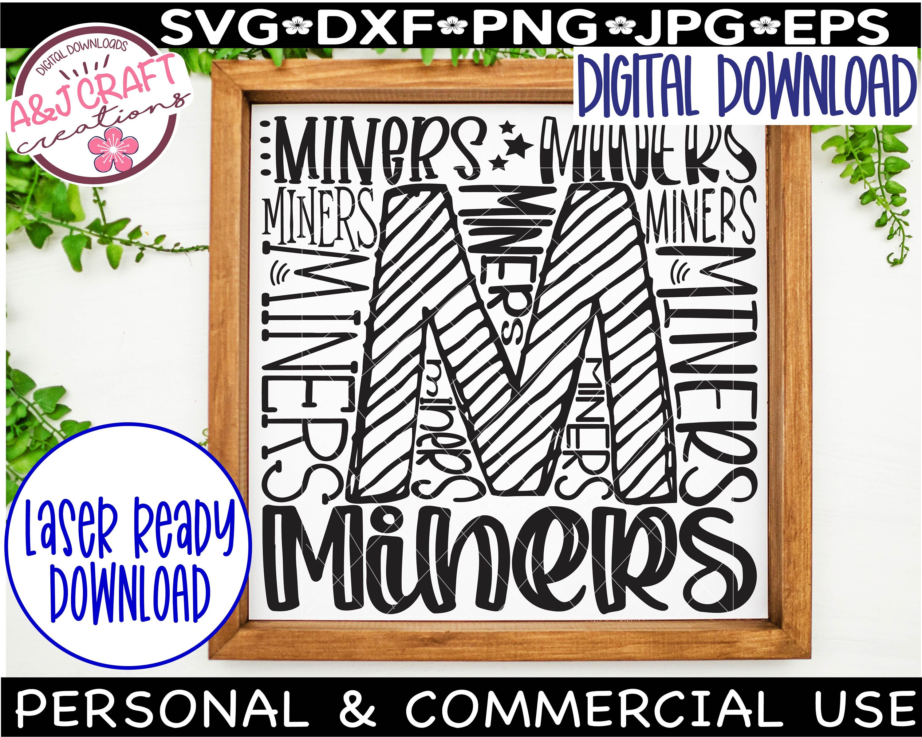 Miners SVG, Miners Football Svg, Miners Mascot Shirt Svg, Miners ...