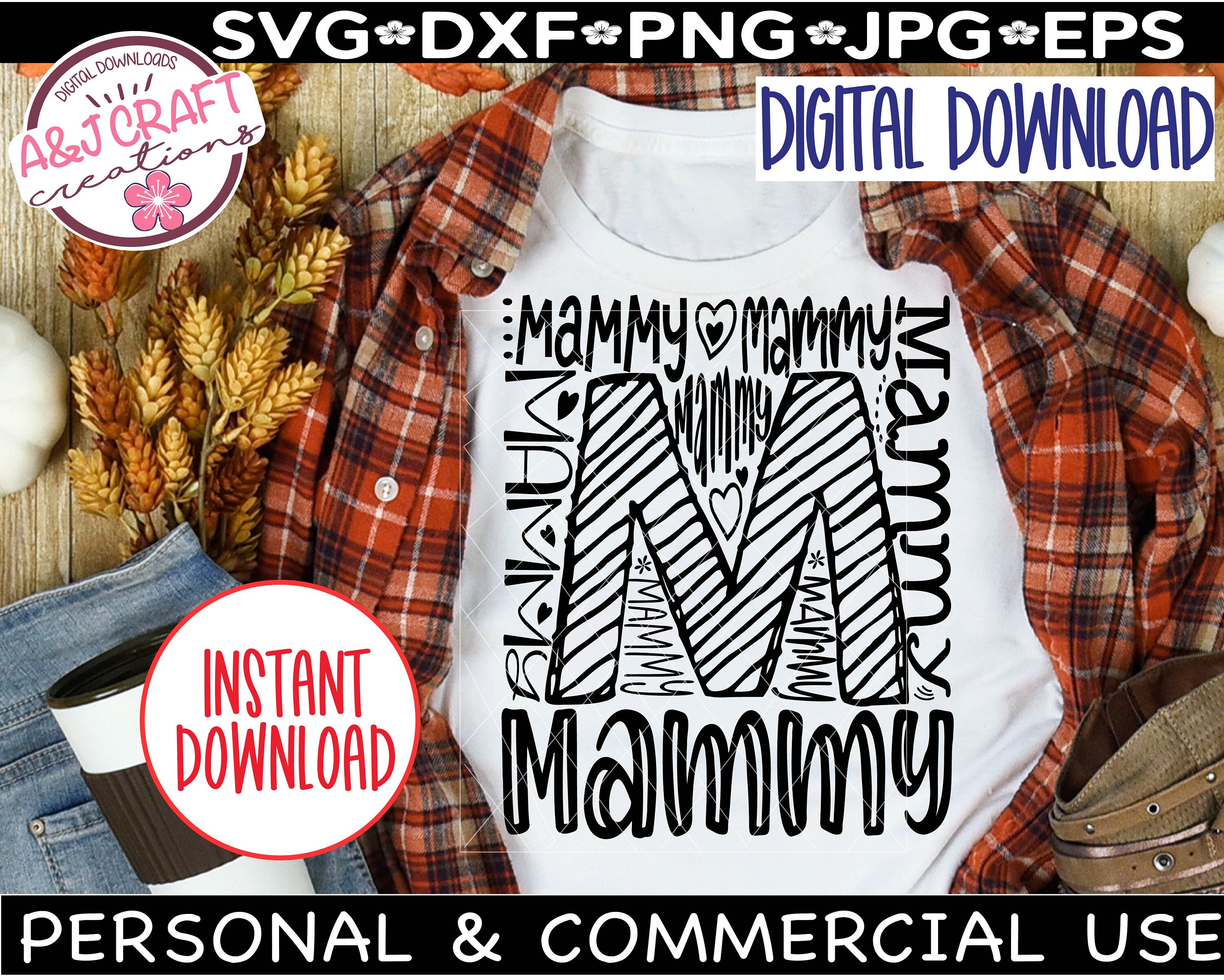 Mammy SVG Typography Tshirt Svg Typography Svg Blessed | Etsy