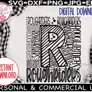 Roughriders SVG, Roughriders Typography, Roughriders Football, School ...