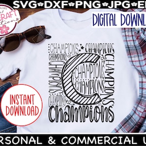 Champions SVG Champions Football Svg Champions Baseball - Etsy Canada