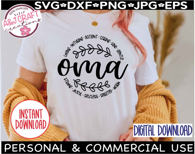Oma Svg, Grandma Svg, Best Grandma Svg, Grandma Mothers Day Svg ...