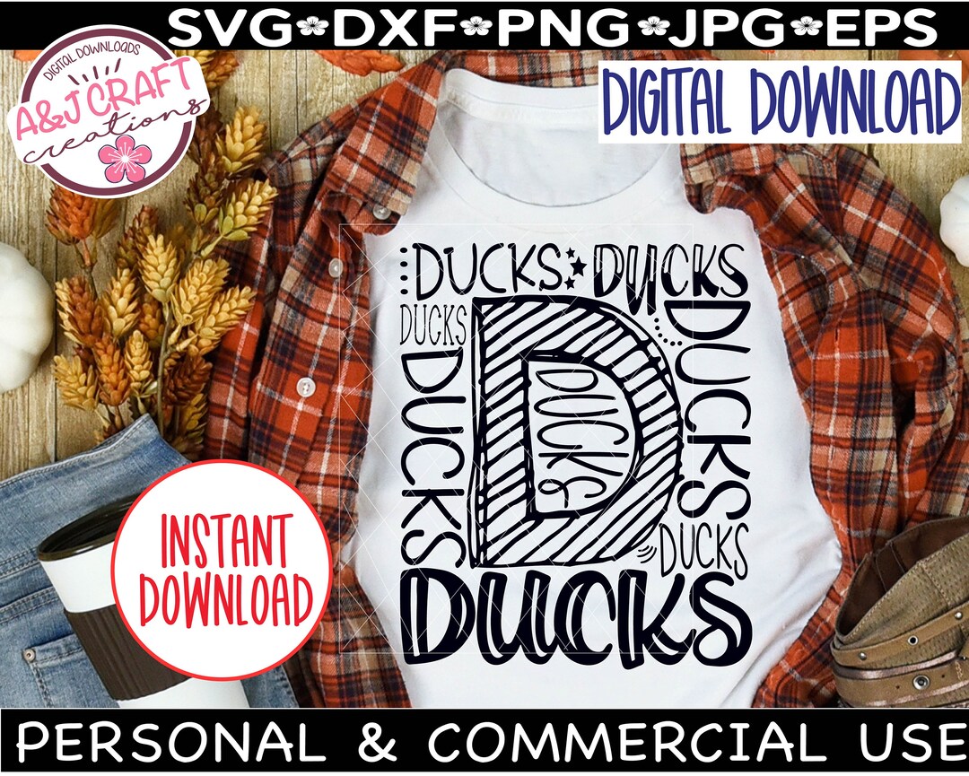Ducks SVG, Ducks Football Svg Png, Typography Svg, Ducks Football Shirt ...