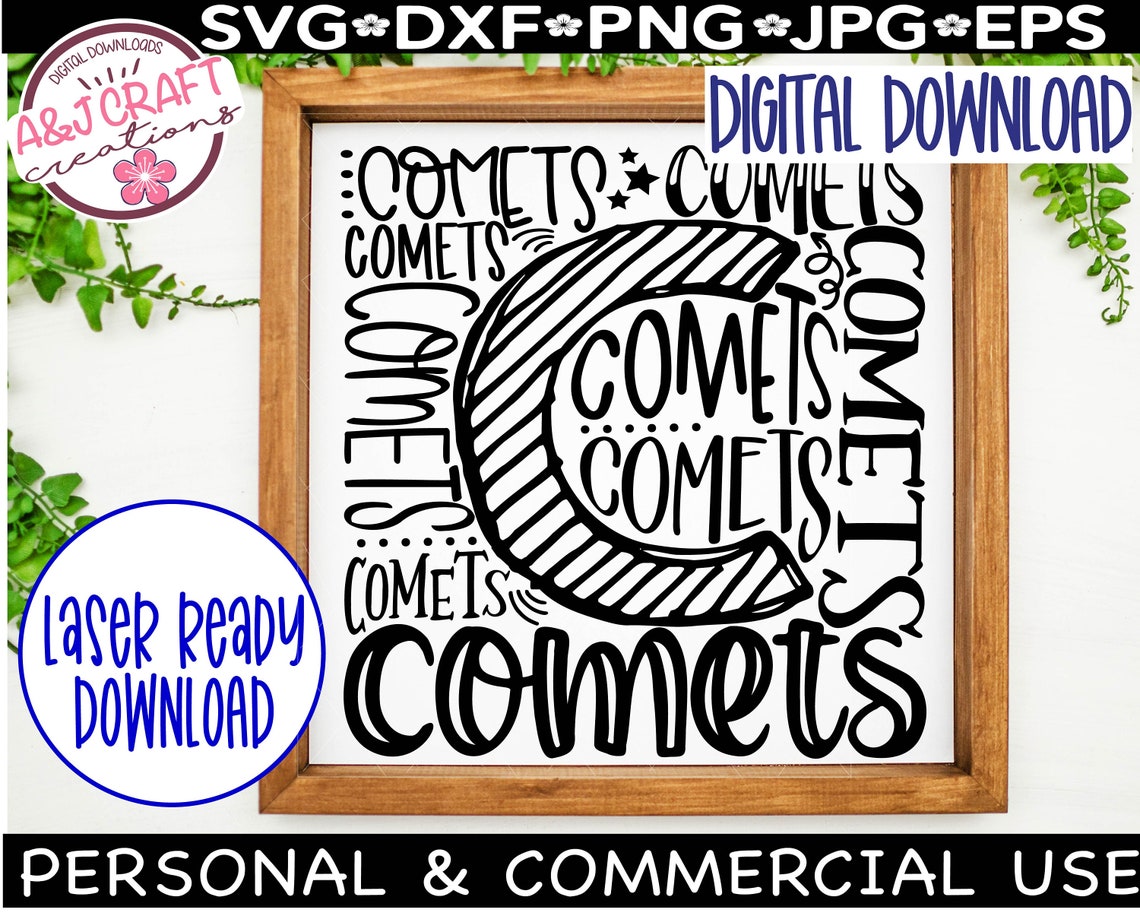 Comets SVG Comets Typography Comets Football Svg Comets - Etsy
