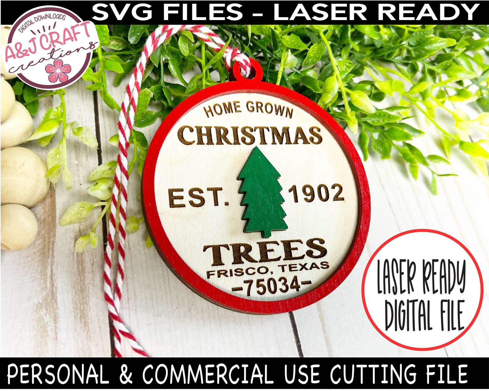 Zip Code Ornament SVG, Family Tree Ornament Svg, Home Grown Svg, Family ...