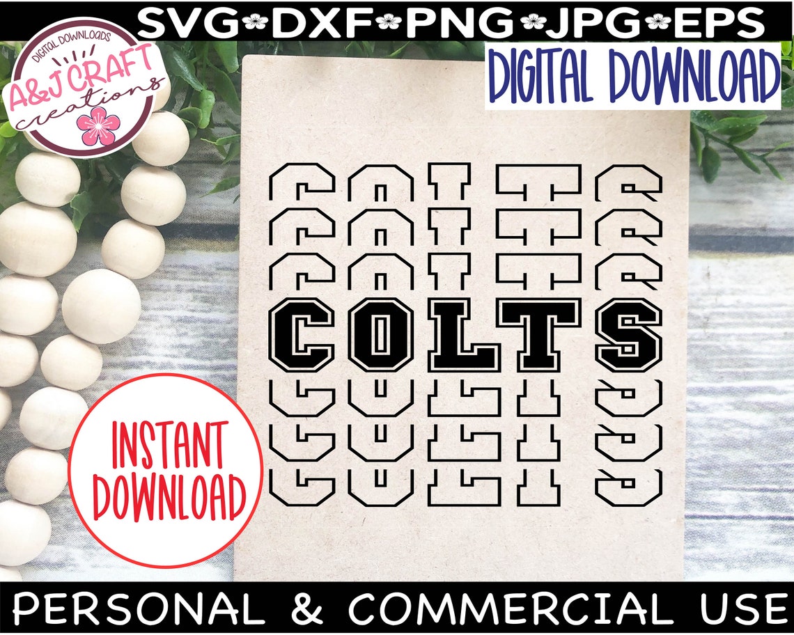 Colts Svg Colts Football SVG High School Colts Svg Colts - Etsy