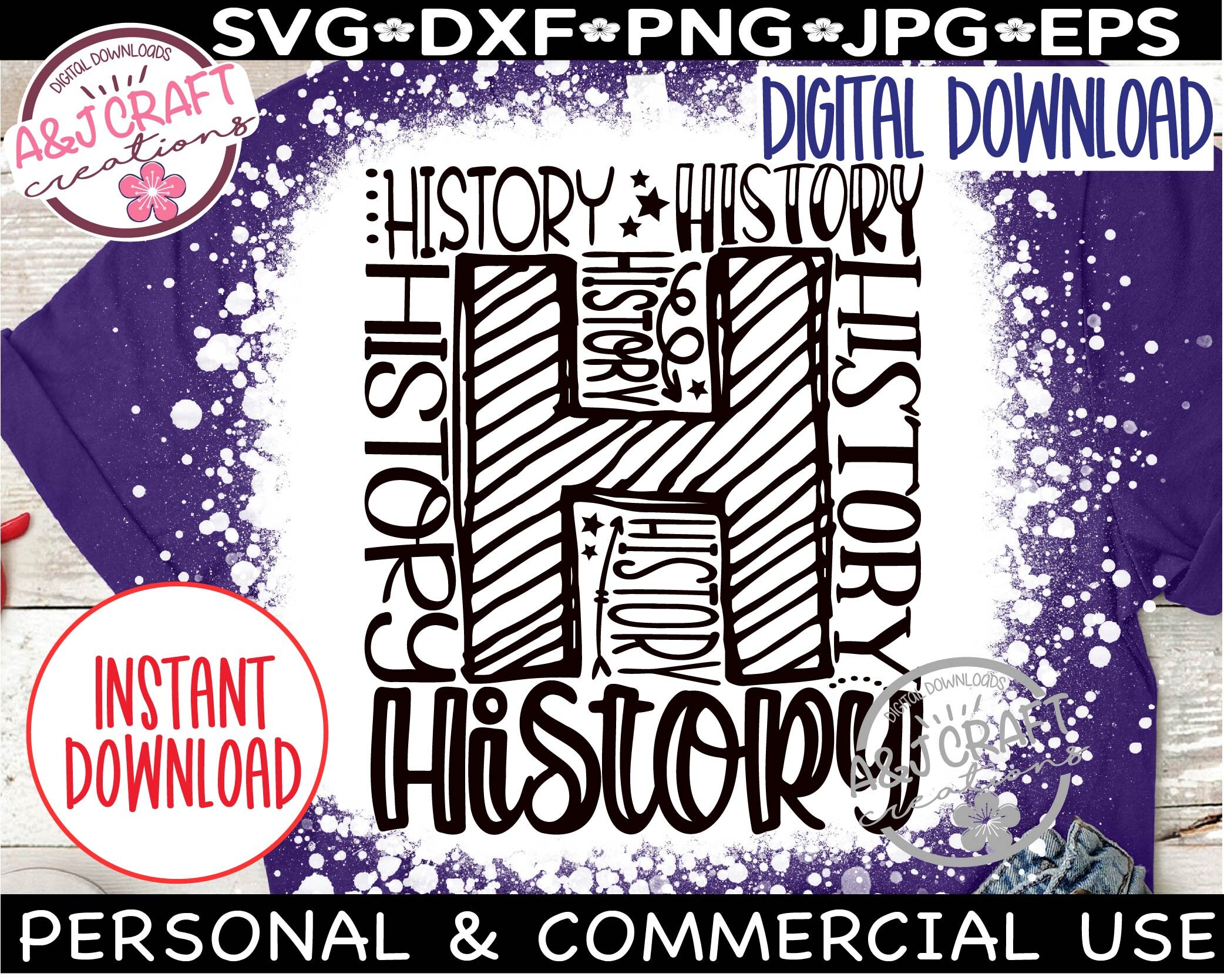 HISTORY SVG History Typography Svg History Teacher History - Etsy