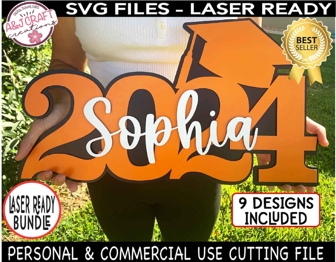 Graduation Photo Prop Svg, Graduation Laser Cut File, 2024 Graduation ...