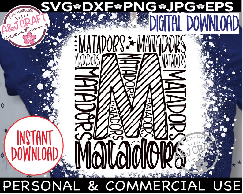 Matadors SVG, Matadors Typography, Matadors Football Svg, Matadors ...