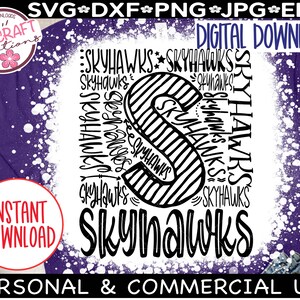 Skyhawks Svg, Skyhawks Typography, Skyhawks Sublimation, Skyhawks ...