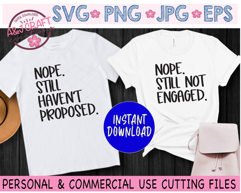 Nope Still Not Engaged Funny Couples Christmas shirts SVG | Etsy