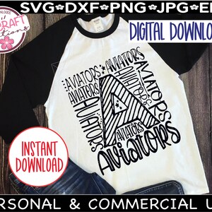 AVIATORS SVG, Aviators Png, Aviators Wall Art, Typography Svg, School ...