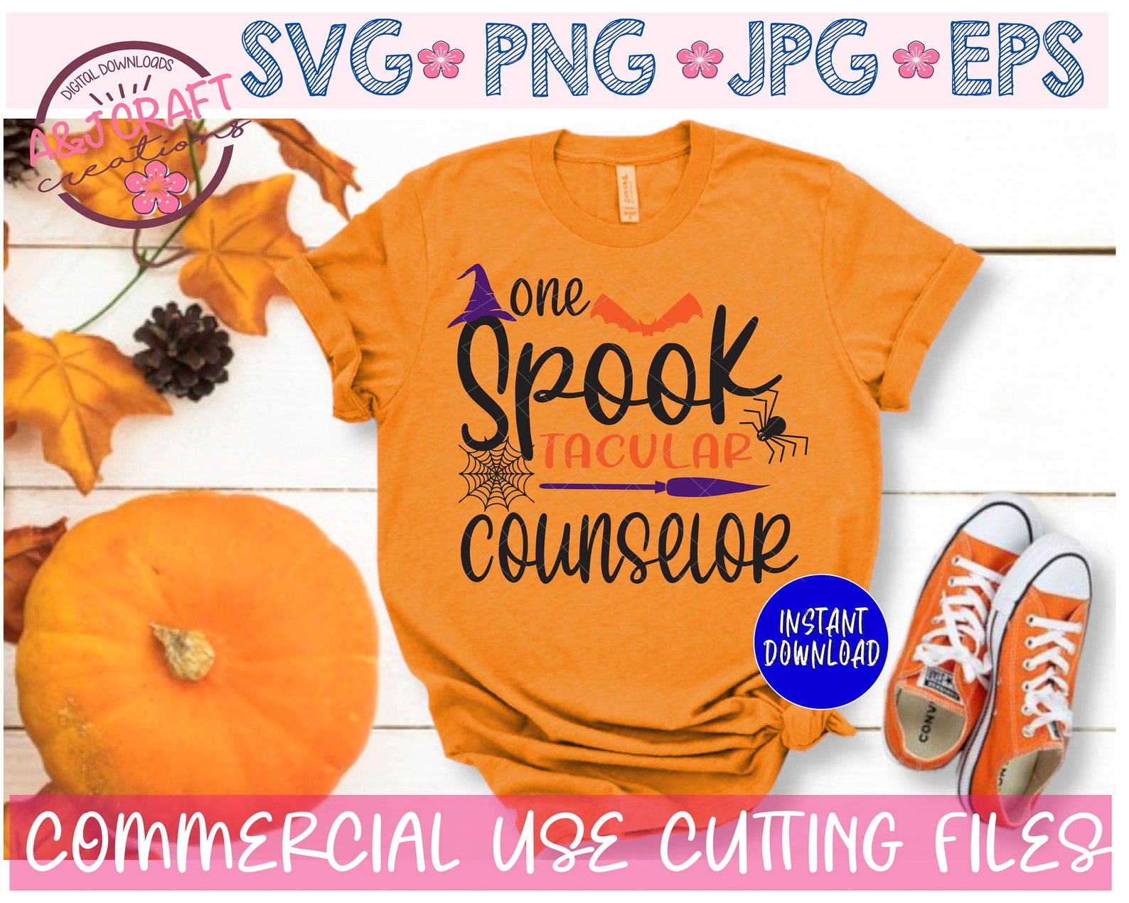 One Spooktacular Counselor SVG File PNG Spooky Svg | Etsy