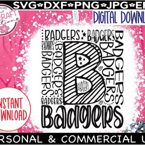 BADGERS SVG, Badgers Typography Svg, Badgers Baseball Svg, Badgers ...