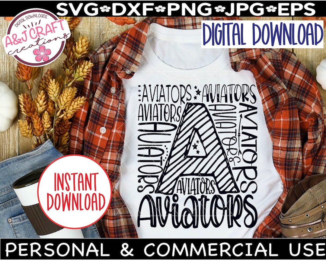 AVIATORS SVG, Aviators Png, Aviators Wall Art, Typography Svg, School ...