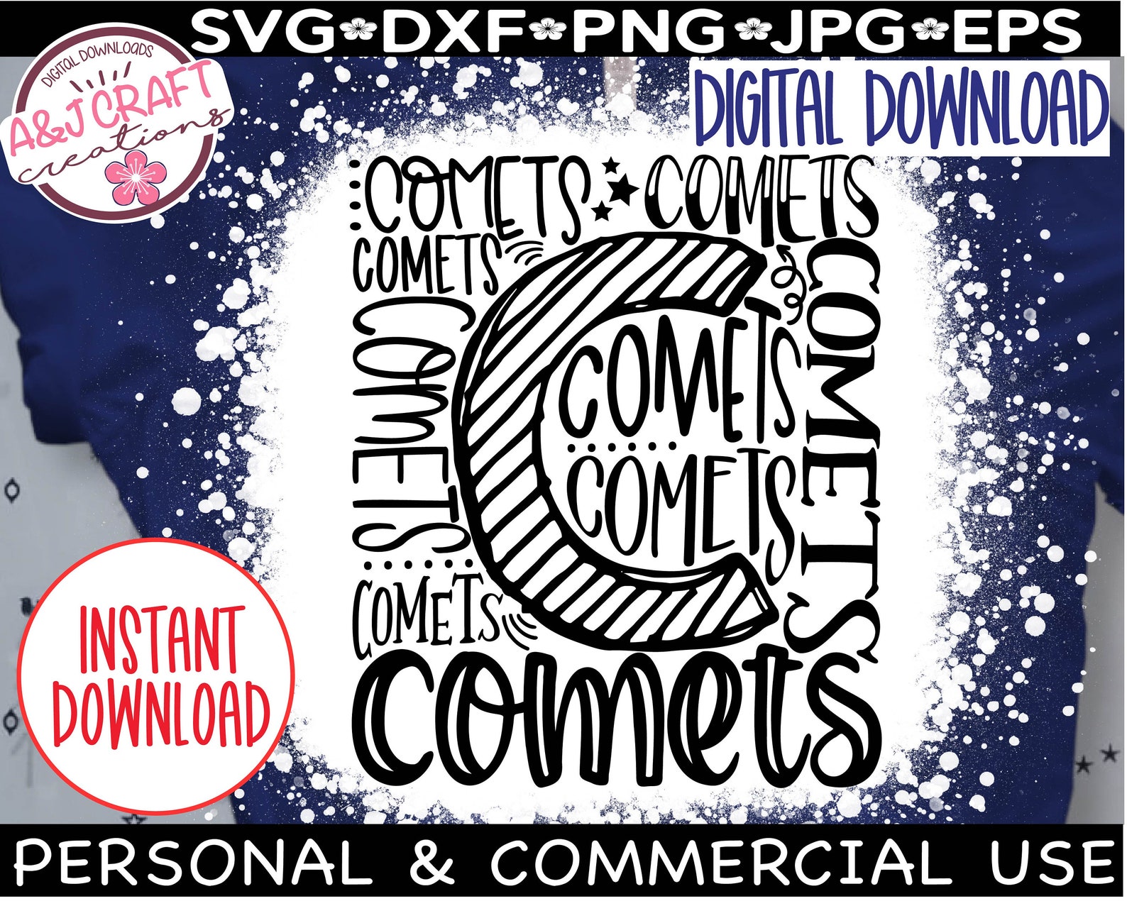 Comets SVG Comets Typography Comets Football Svg Comets - Etsy