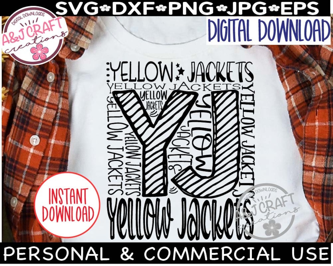 Yellow Jackets SVG, Yellow Jackets Football Svg, Yellow Jackets Png ...