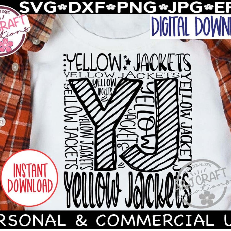 Yellow Jacket Cheer Svg - Etsy