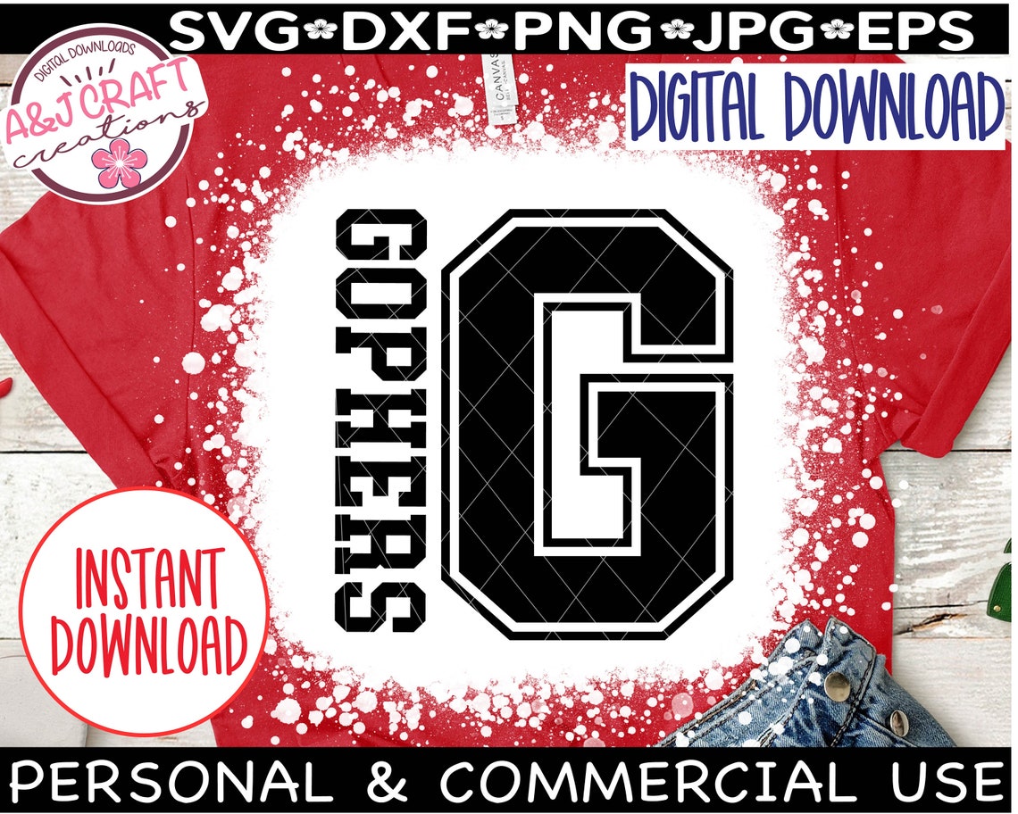 Gophers SVG, School Spirit Svg Gopher, Gophers Football Svg, Gophers ...