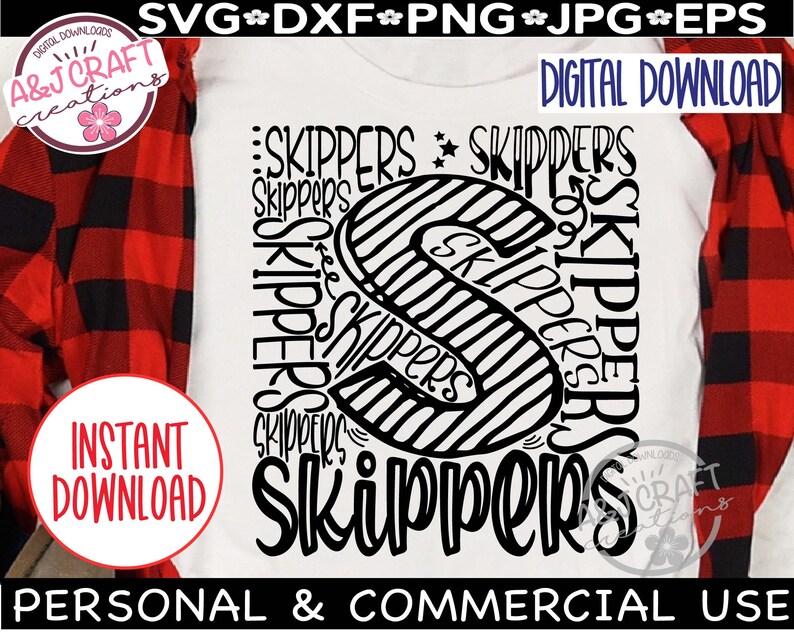 Skippers SVG, Blackcats Skippers Svg, Skippers Volleyball, Typography ...