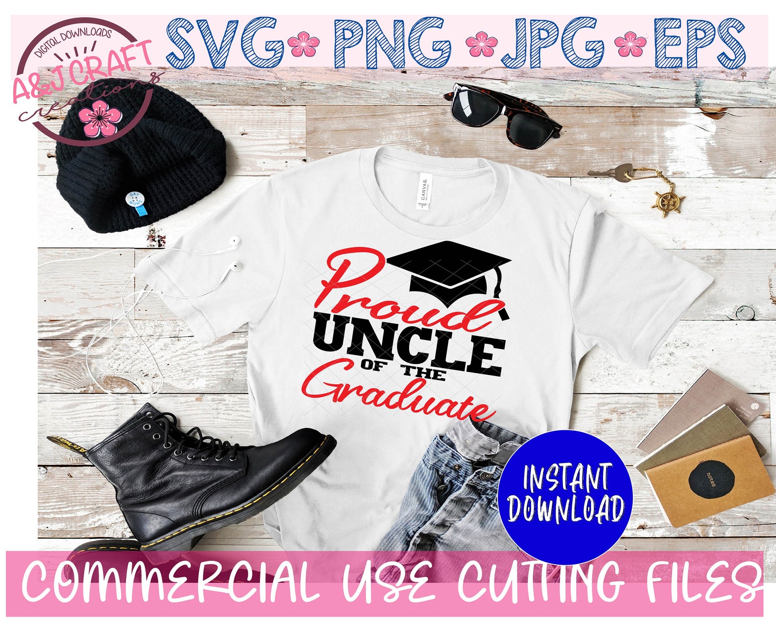 Proud Uncle of the Graduate SVG Graduate Svg Family Graduate | Etsy