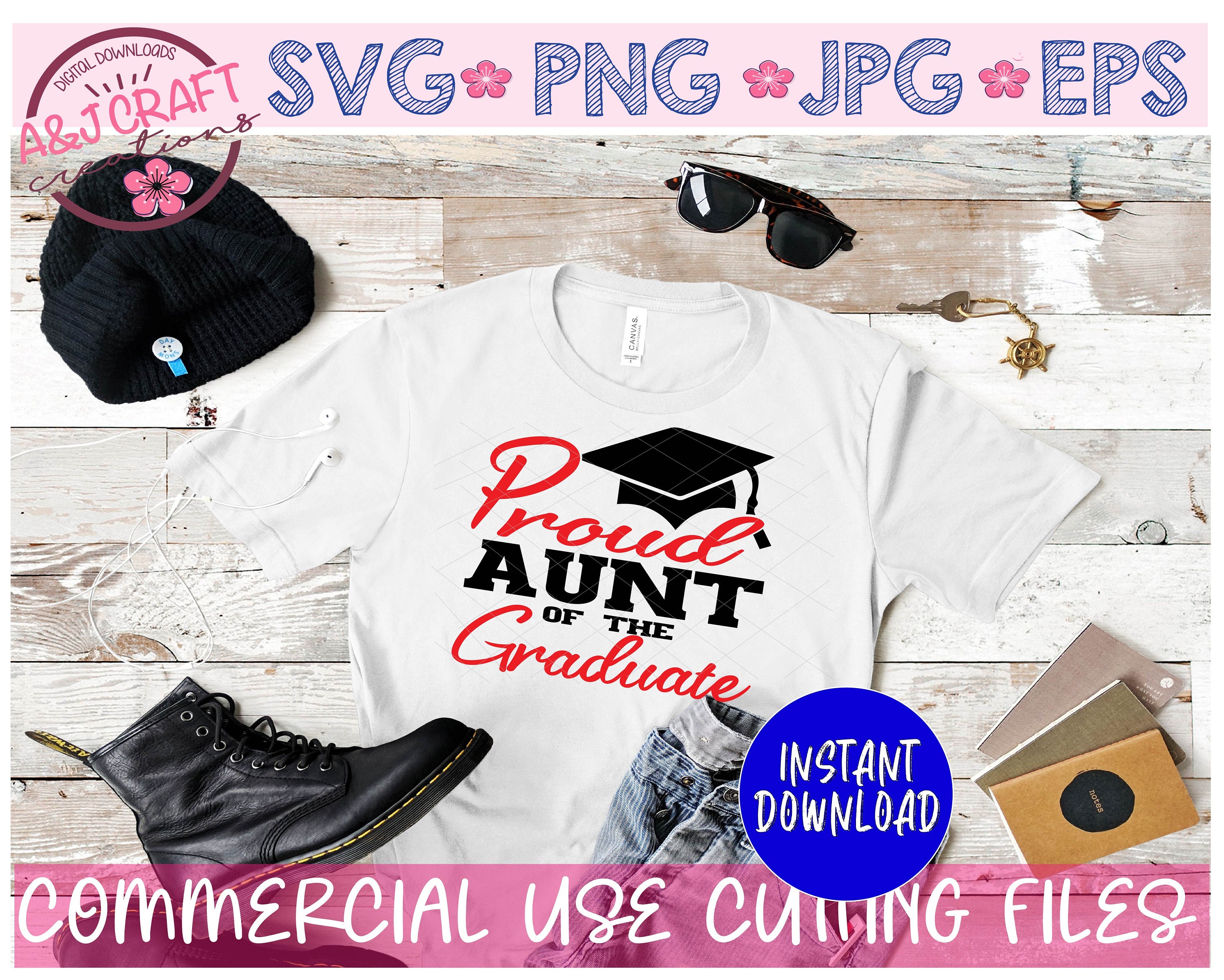 Proud Aunt of the Graduate SVG Proud Aunt svg Graduate svg | Etsy