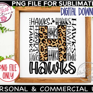 HAWKS Leopard Print PNG, Hawks Sublimation, Hawks Football Png, Hawks ...