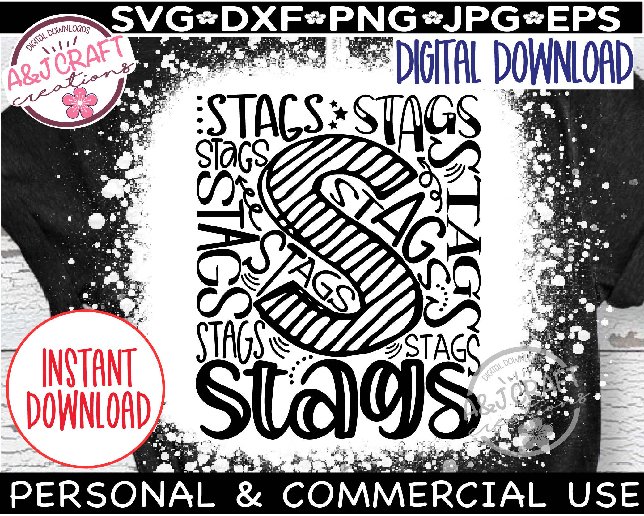 Stags SVG, Stags Football Svg, Stags Baseball Svg, Stags Typography Svg ...