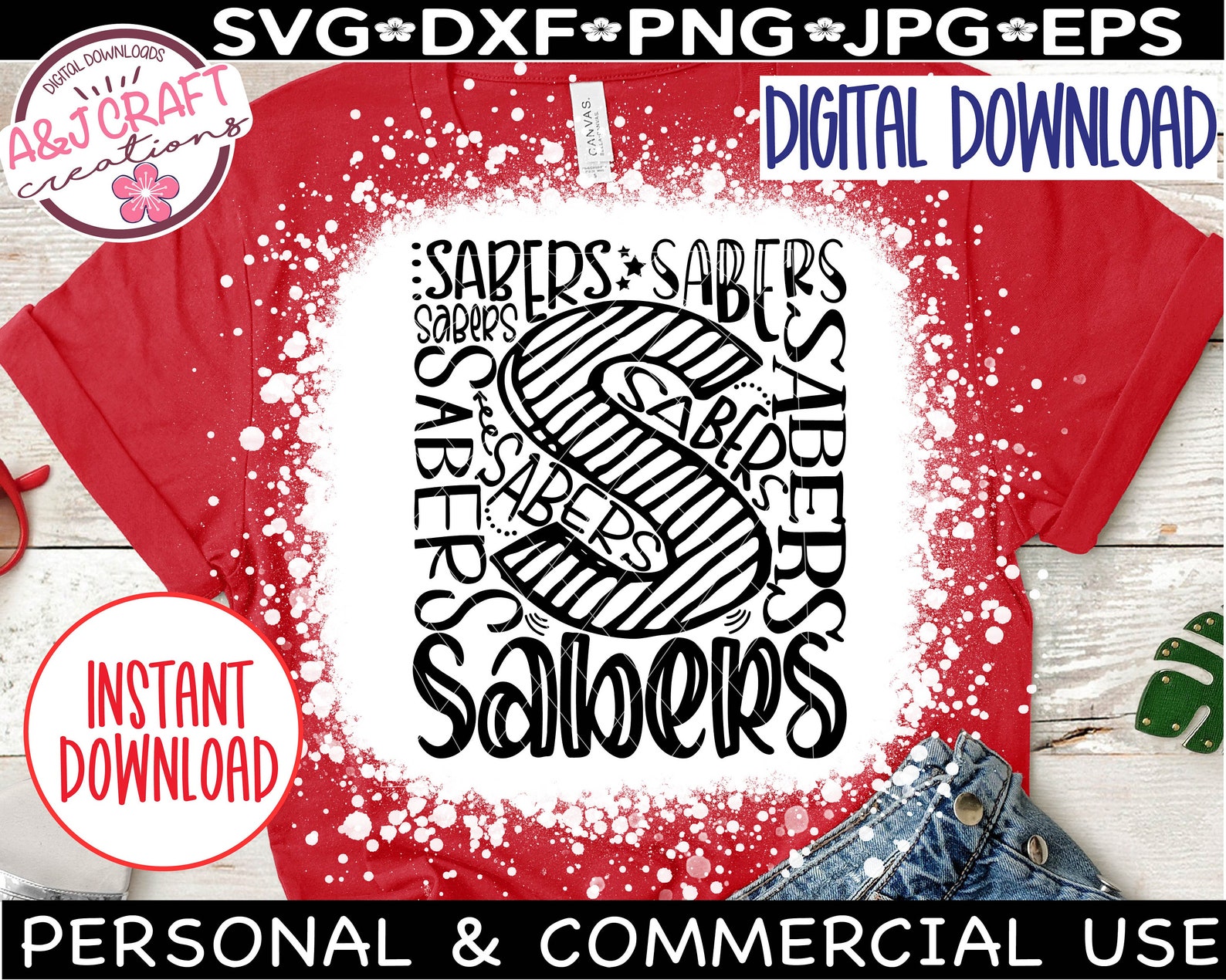 SABERS SVG Sabers Typography Sabers Football Svg Typography - Etsy