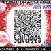 Savages Typography SVG, Savages Football Svg, Savages Team Mascot Svg ...