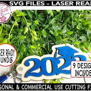 Graduation Keychain BUNDLE Svg, Graduation Laser Files, 2026 Graduation ...