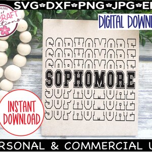Freshman Sophomore Junior Senior Bundle SVG, School Bundle SVG, Class ...
