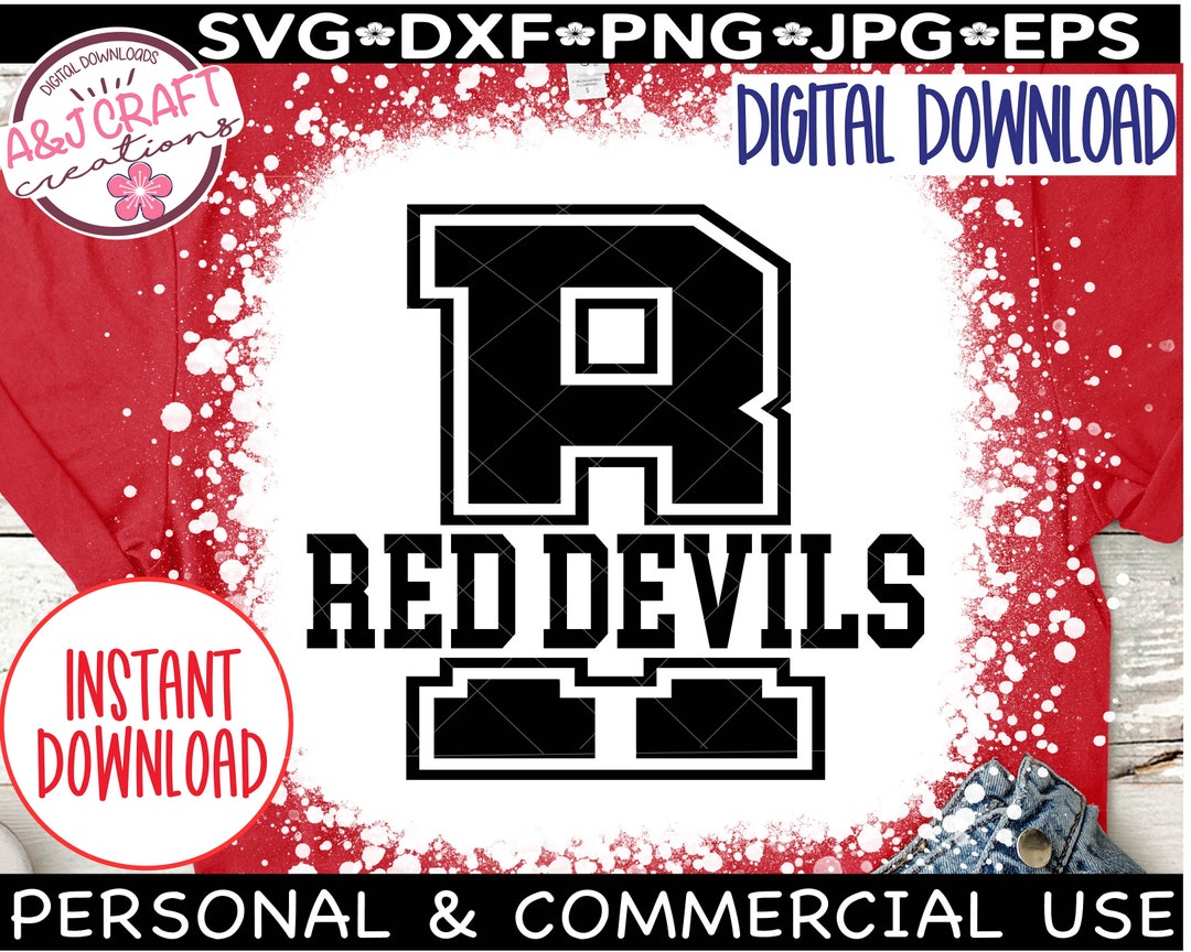 RED DEVILS SVG, Red Devils Football Svg, Red Devils Cheer Svg, Red ...