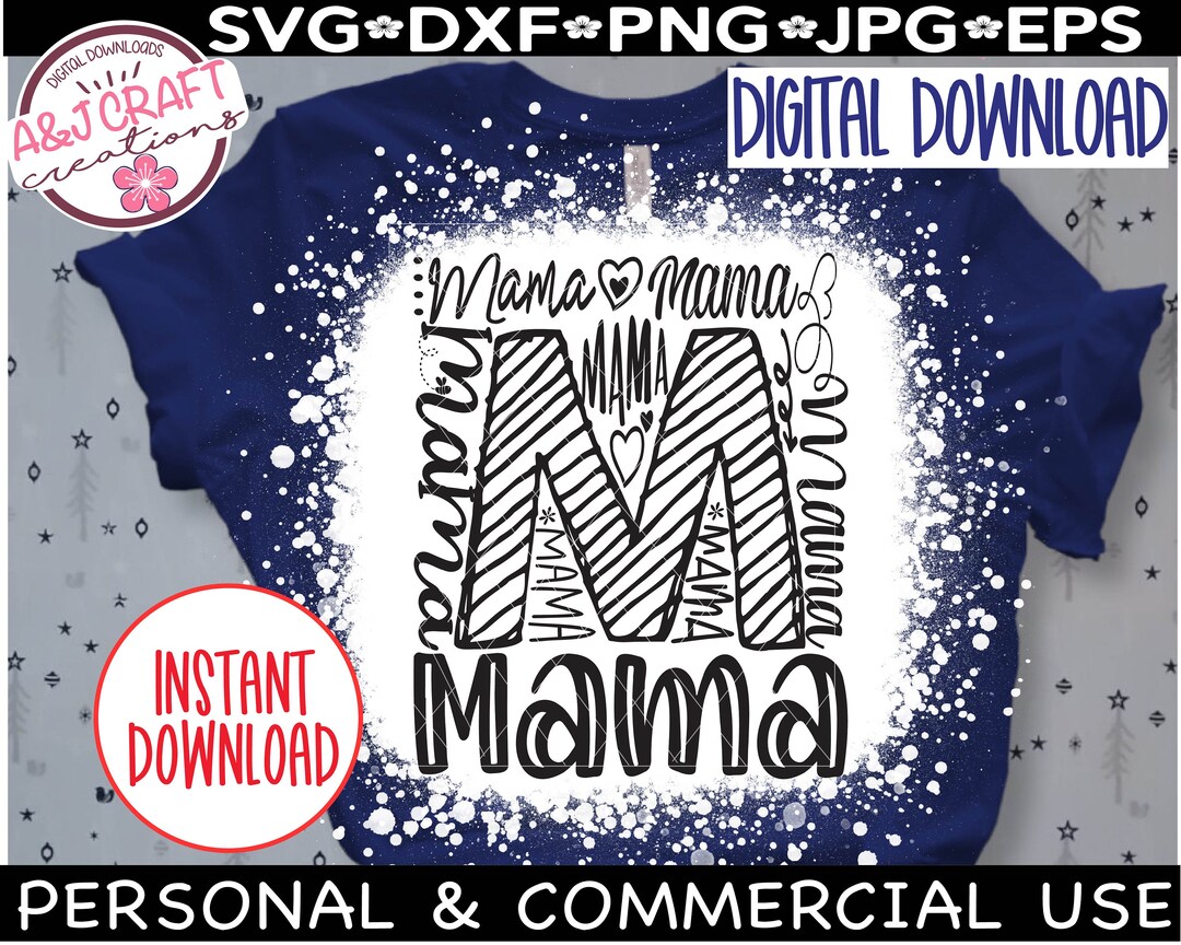 Mama SVG, Word Art Svg, Typography Svg, Mimi Svg, Blessed Mimi Svg ...