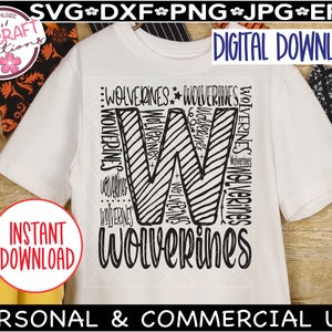 Wolverines SVG Wolverines Typography Svg Wolverines Football - Etsy