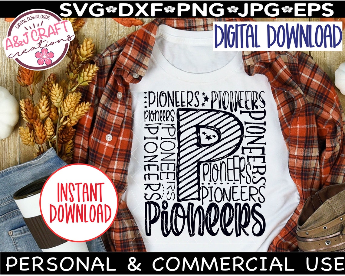 Pioneers SVG, Pioneers Football Svg, Pioneers Baseball Svg, Typography ...