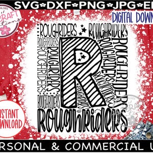 Roughriders SVG, Roughriders Typography, Roughriders Football, School ...