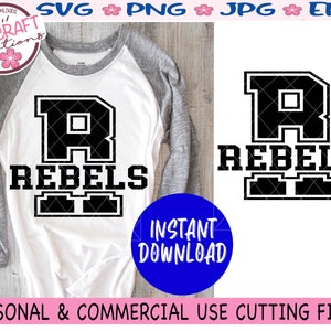 REBELS SVG Rebels Football Svg Rebels Cheer Svg Rebels - Etsy