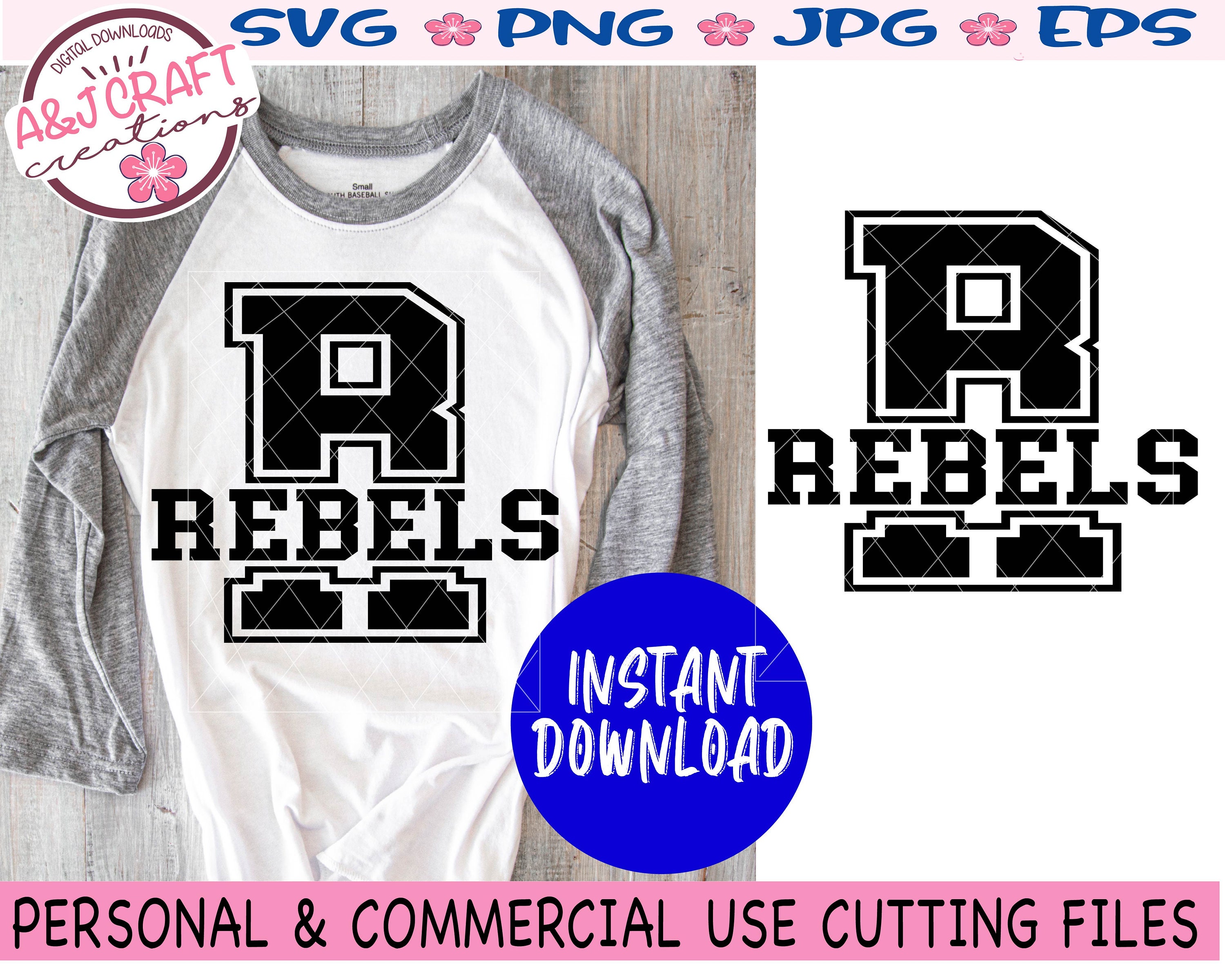 REBELS SVG Rebels Football Svg Rebels Cheer Svg Rebels - Etsy