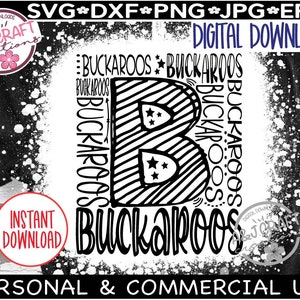 BUCKAROOS SVG, Buckaroos Football Svg, Buckaroos Mascot Svg, Typography ...