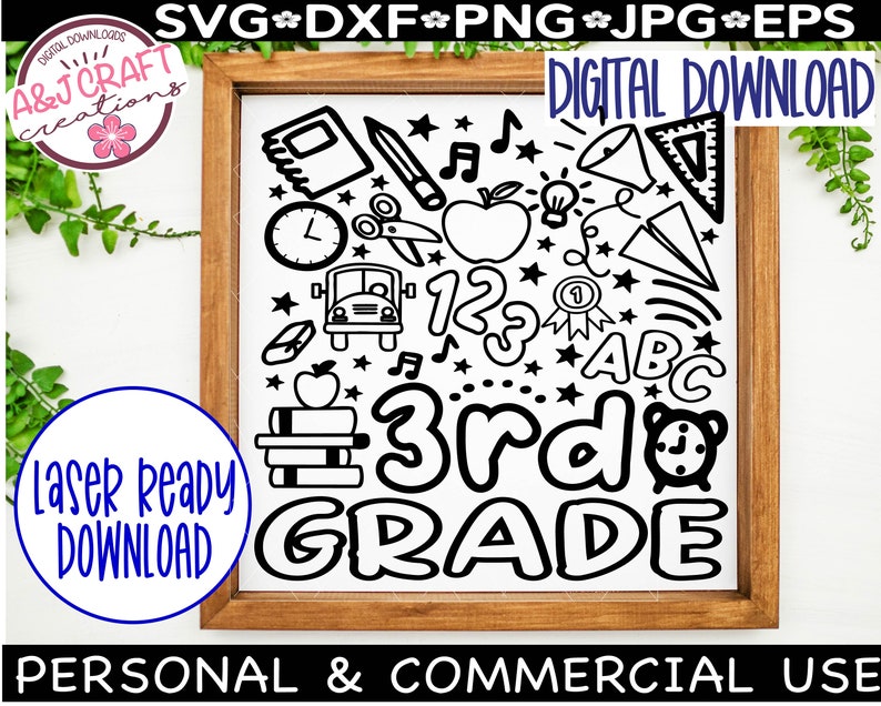 3rd Grade Teacher Svg 3rd Grade Svg Third Grade Svg Third - Etsy