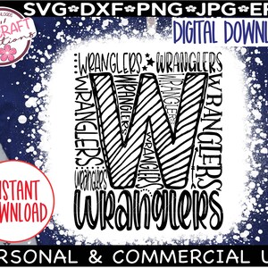 Wranglers SVG, Wranglers Typography Svg, Wranglers Football Svg ...